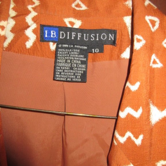 IB DIFFUSION | Jackets & Coats | Vintage Silk Jacket Blazer Ib ...